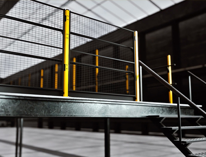 Axelent launching a swing gate for fall protection